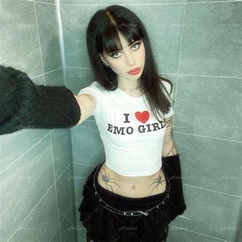 Emo Girl Gothic Summer Crop Top Streetwear T Shirt