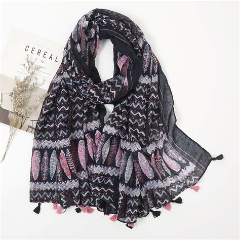 여성 럭셔리 브랜드 보헤미안 에스닉 코튼 숄 스카프 레이디 고품질 두꺼운 랩 파시미나 스톨 부판다 이슬람 히잡 180x90cm여성용 스카프 Aliexpress