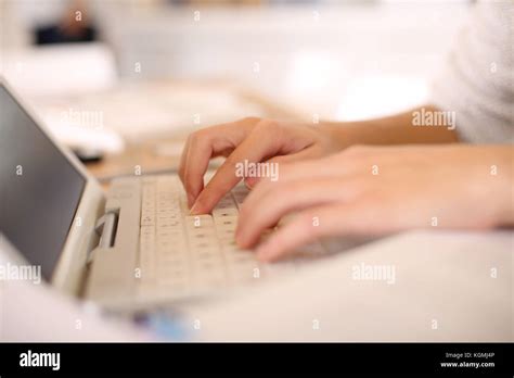 Closeup Of Laptop Computer Keyboard Stock Photo Alamy