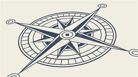 Classic Compass Rose Icon For Navigation And Direction Vector Design Generative Ai Stock Vector