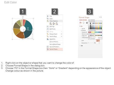 pie chart with percentage analysis and icons powerpoint slides