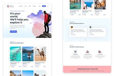 Single Web Page Design Examples Transportation Website Template 41562