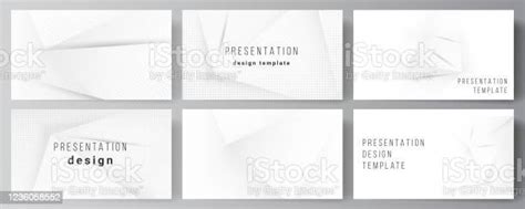 프리젠 테이션 슬라이드 디자인 템플릿 프리젠 테이션 브로셔 브로셔 커버를위한 다목적 템플릿의 벡터 레이아웃 회색 점선 추상 그라데이션 배경하프 톤 점선 배경 Slide