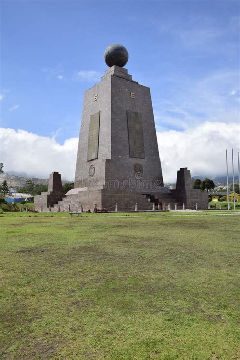 Equator Line In Mitad Del Mundo Middle Of The World Monument Near