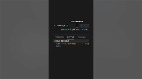 Strict Equality Vs Equality In Javascript Coding Javascript Tutorial Shorts