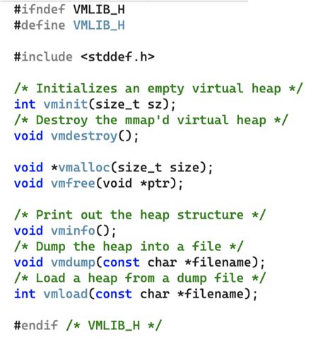 Solved Implementing Vmalloc Void Vmalloc Size T Chegg