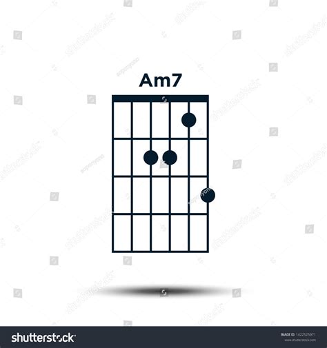Am7 Basic Guitar Chord Chart Icon Stock Vector (Royalty Free) 1422525971