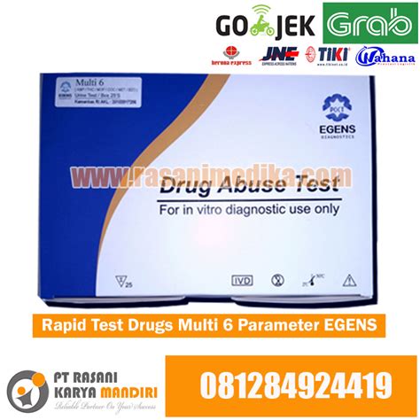 Rapid Test Kit Drugs Multi 6 Panel Egens Isi 25 Alat Cek Uji Urine Narkoba