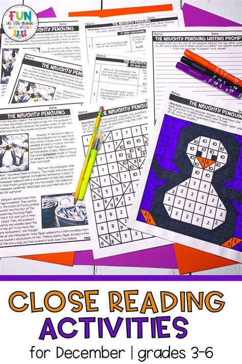 Reading Comprehension Passages December Digital And Print Close Reading Activity Close Reading