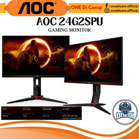 Jual AOC 24G2SPU G Sync Compatible Gaming Monitor 23 8 1ms IPS 165hz FHD Kota Medan One