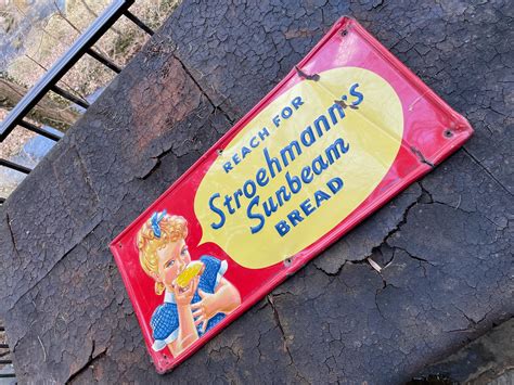 1950s Reach Stroehmann Sunbeam Bread Store Display Sign Rare Vintage Advertising For Sale At