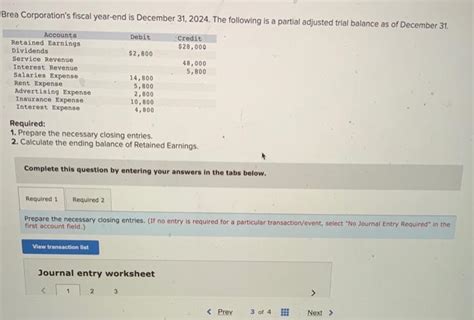 Solved Required 1 Prepare The Necessary Closing Entries