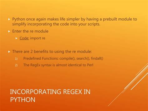 Processing Regex Python Ppt