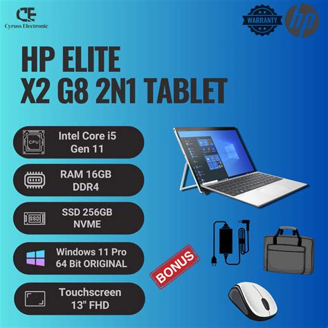 Jual Laptop In Tablet Hp Elite X G Tablet Core I Th Gen Ram Gb Ssd Gb Layar