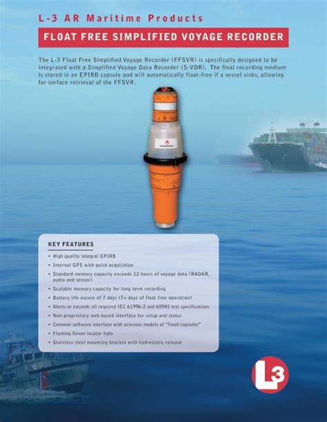 Float Free Simplified Voyage Recorder L 3 Aviation Recorders