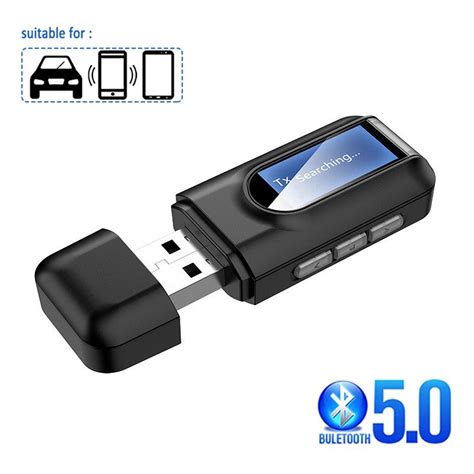 Adaptador Bluetooth Bluetooth 5 0 Transmisor Usb Receptor Con Pantalla Adaptador De Audio