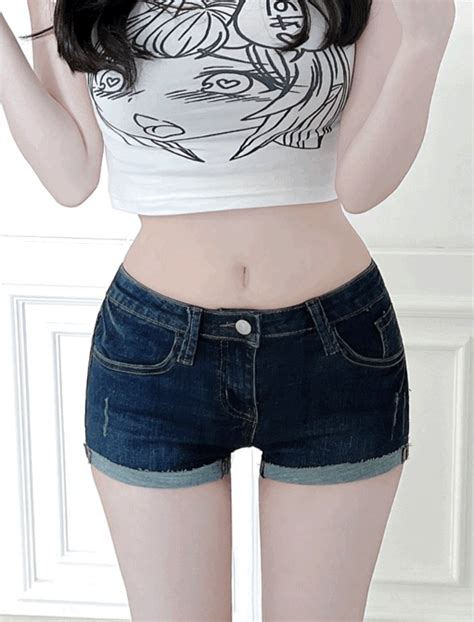 핫걸🔥섹시핏 Xs~l 뒷포켓 데님 미니 로우 숏팬츠 핫팬츠 반바지 롤업데님 에이블리