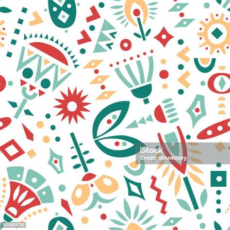 벡터 꽃과 기하학적 도형 밖으로 화려한 컷의 완벽 한 패턴입니다 0명에 대한 스톡 벡터 아트 및 기타 이미지 0명 기하 도형 꽃 식물 Istock