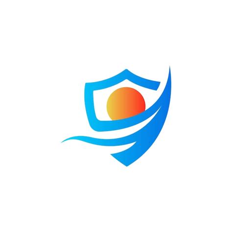 Premium Vector Shield With Beach Waves And Modern Look