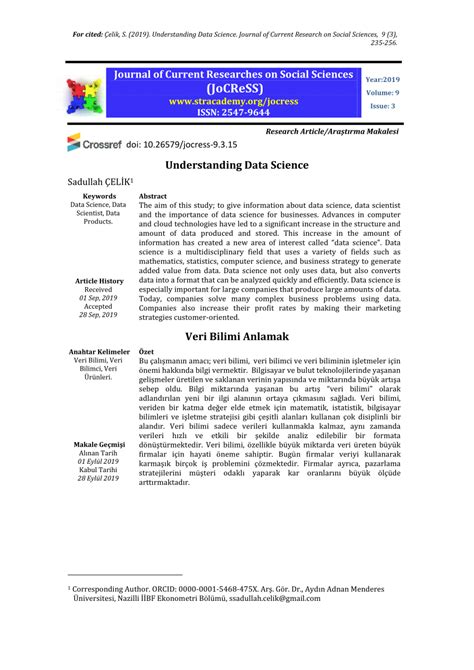 Pdf Understanding Data Science