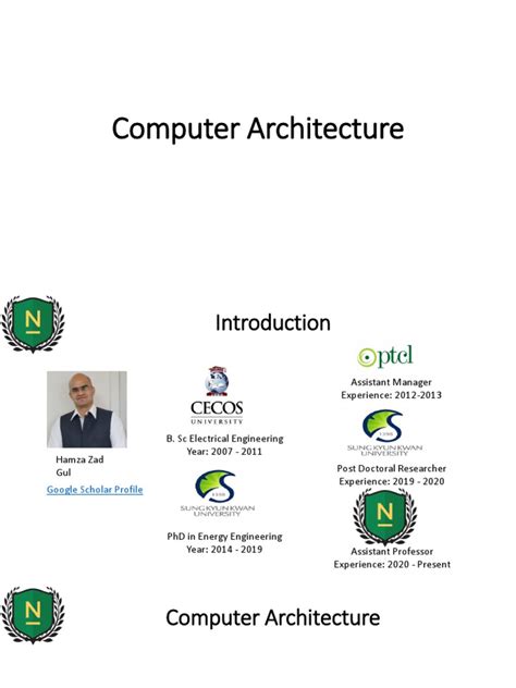 Computer Architecture Week 1 Lecture 1 Pdf Computer