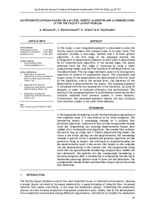 Pdf An Integrated Approach Based On A Bi Level Genetic Algorithm And