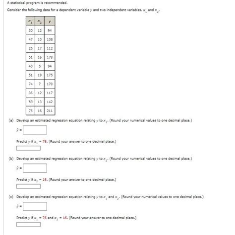 solved a statistical program is recommended consider the