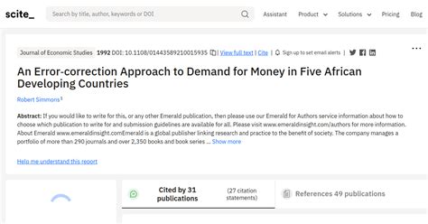 An Error‐correction Approach To Demand For Money In Five African Developing Countries