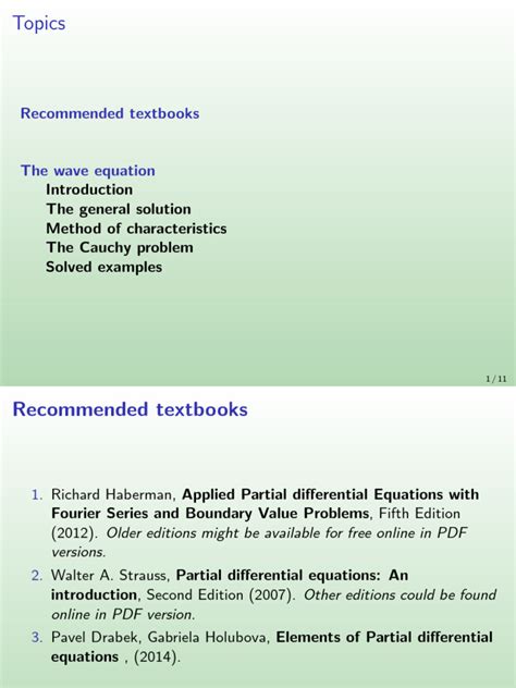 Handout Solving Pdes Wave Equation Pdf Partial Differential