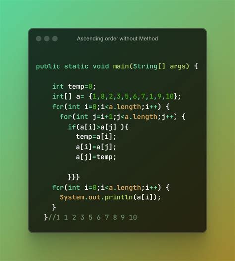 java sorting coding programming datastructures algorithms