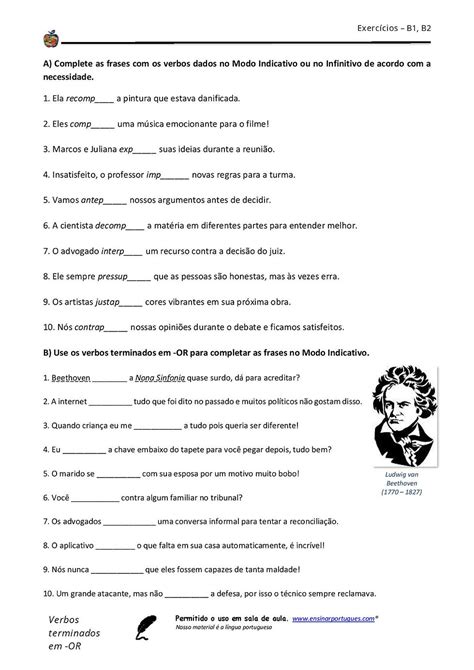 Verbos Irregulares Ensinar Portugu S