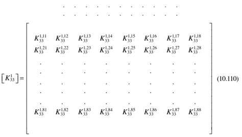 Local Stiffness Matrix Material Properties