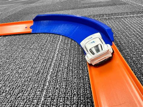 Hot Wheels Compatible 90 Degree Banked Turn Toy Car Track Add On Etsy