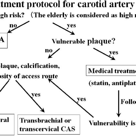 Our Treatment Protocol For Carotid Artery Stenosis Cea Carotid