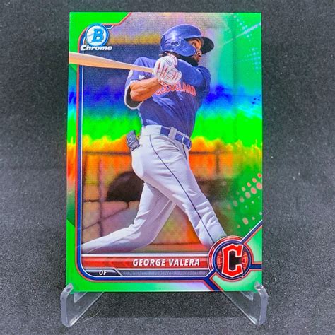 2022 Bowman Chrome Draft George Valera Green Refractor 99 Rookie Rc Bdc 60 Ebay