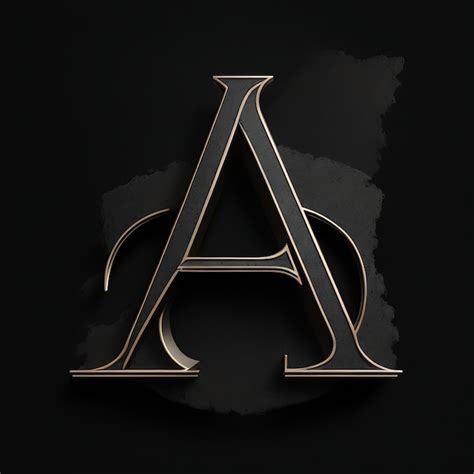 Premium Ai Image Logo With The Letter A Black Background