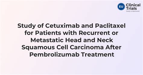 Study Of Cetuximab And Paclitaxel For Patients With Recurrent Or