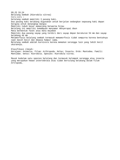 Morfologi Dan Sifat Belalang Sembah Pdf