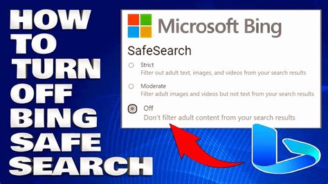 How To Turn Off Bing Safe Search Turn Bing Safe Search On Or Off