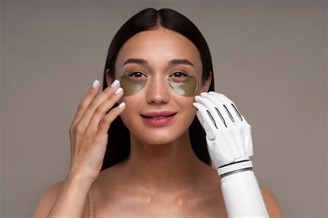 Premium Photo Front View Young Woman With Prosthetis