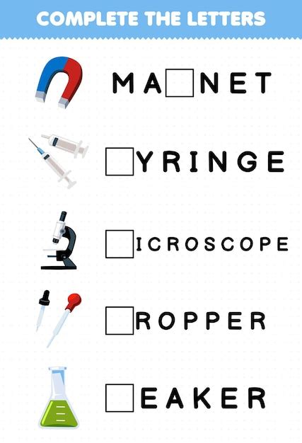 Printable Microscope Worksheet
