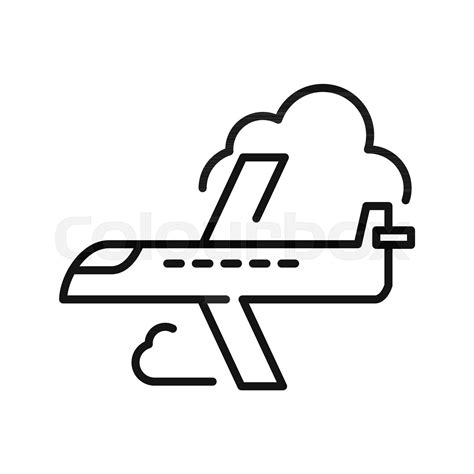 Simple Plane Icon Stock Vector Colourbox