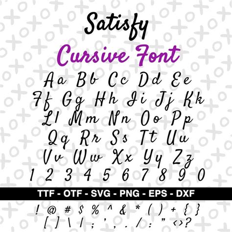Cursive Font Svg Font Svg Font Bundle Svg Silhouette Font Svg Cricut Font Svg Calligraphy