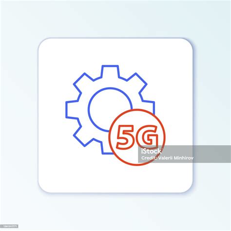 라인 설정 5g 새로운 무선 인터넷 와이파이 연결 아이콘 흰색 배경에 격리 글로벌 네트워크 고속 연결 데이터 속도 기술 다채로운 개요 개념 벡터 5g에 대한 스톡 벡터 아트