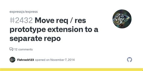 Move Req Res Prototype Extension To A Separate Repo Issue Expressjs Express GitHub