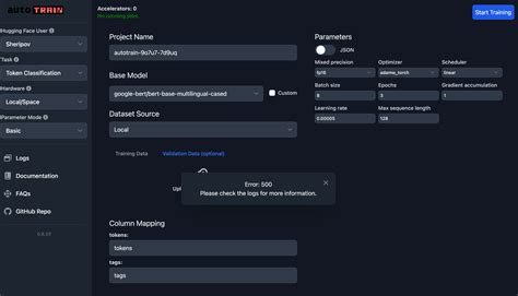 Keyerror Text Textcolumn Lumnmapping Text 🤗autotrain Hugging Face Forums