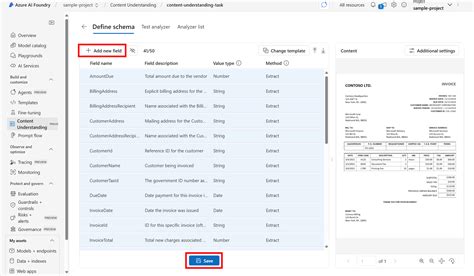 Azure Ai Foundry 포털에서 Azure Ai Content Understanding 단일 파일 작업 만들기