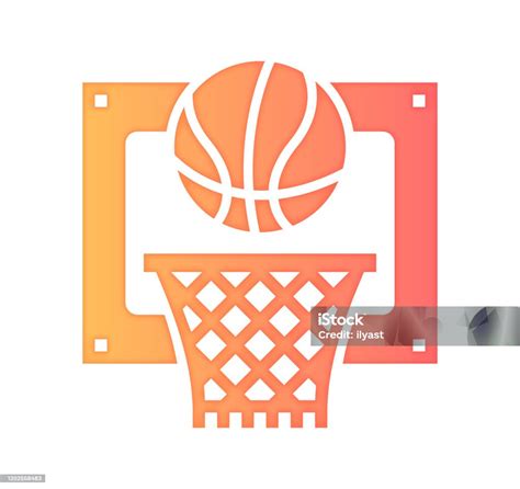 농구 인플루언서 그라데이션 컬러 및 종이 컷 스타일 아이콘 디자인 농구 팀 스포츠에 대한 스톡 벡터 아트 및 기타 이미지 농구 팀 스포츠 농구공 로고 Istock