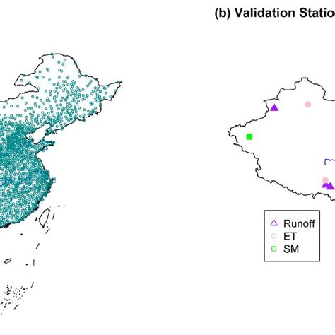 Distribution Of Vic Model Inputs And Validation Stations Download