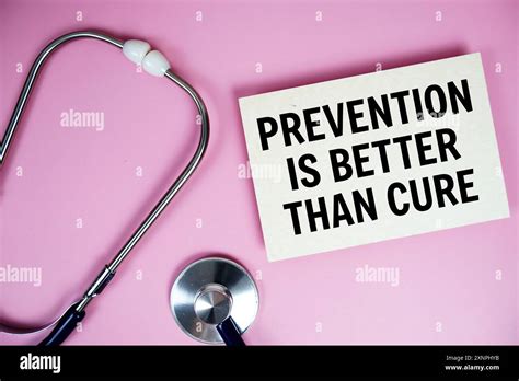Prevention Is Better Than Cure Text With Stethoscope On Pink Background Healthy And Wellness